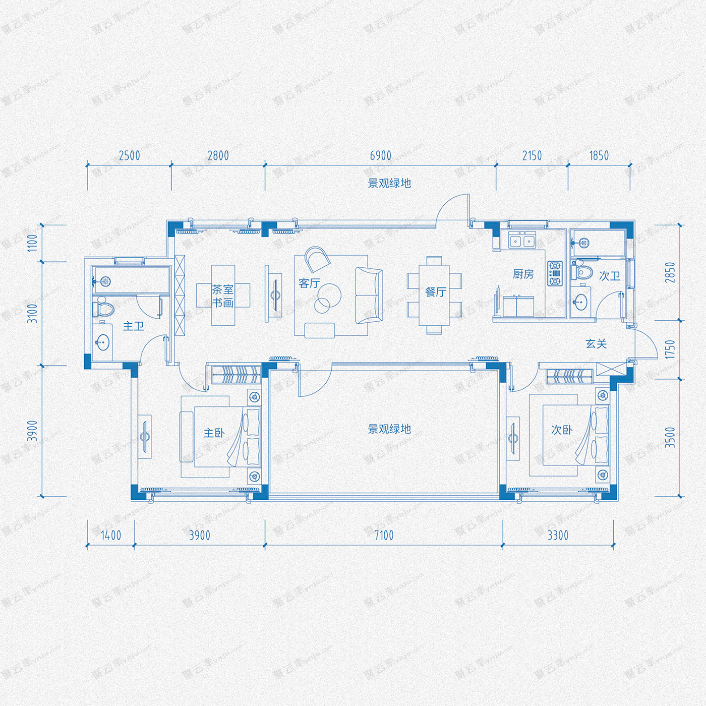 弥勒市沐心谷90E户型户型图_聚云南房产网 | YNJU.COM_红河州房地产专业导购平台